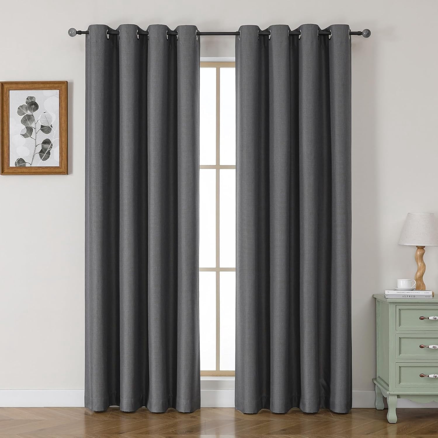 sdzkifto Blackout Curtains for Complete Darkness Room Darkening Thermal ...