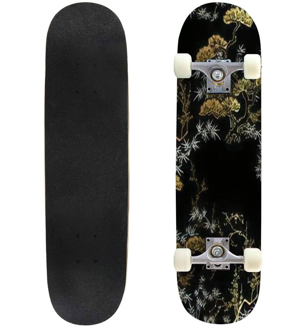 seamless japanese chinese gold black traditional Outdoor Skateboard ...