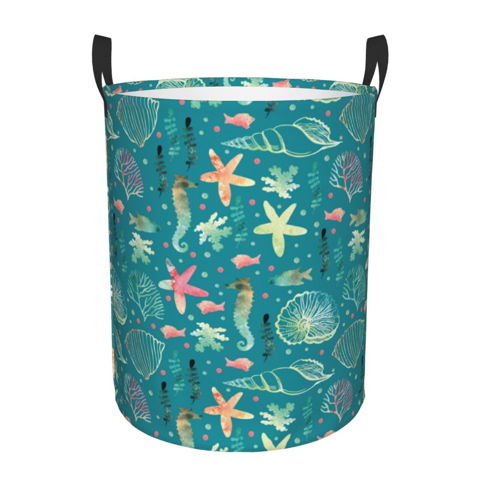 seashell ocean Laundry Basket, Laundry Hamper Waterproof Laundry Bag ...