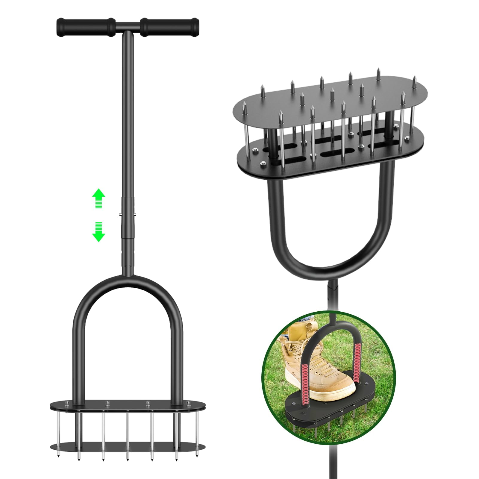 seasky Lawn Soil Revives Lawn Health C3 Aerator Spike Metal Manual ...