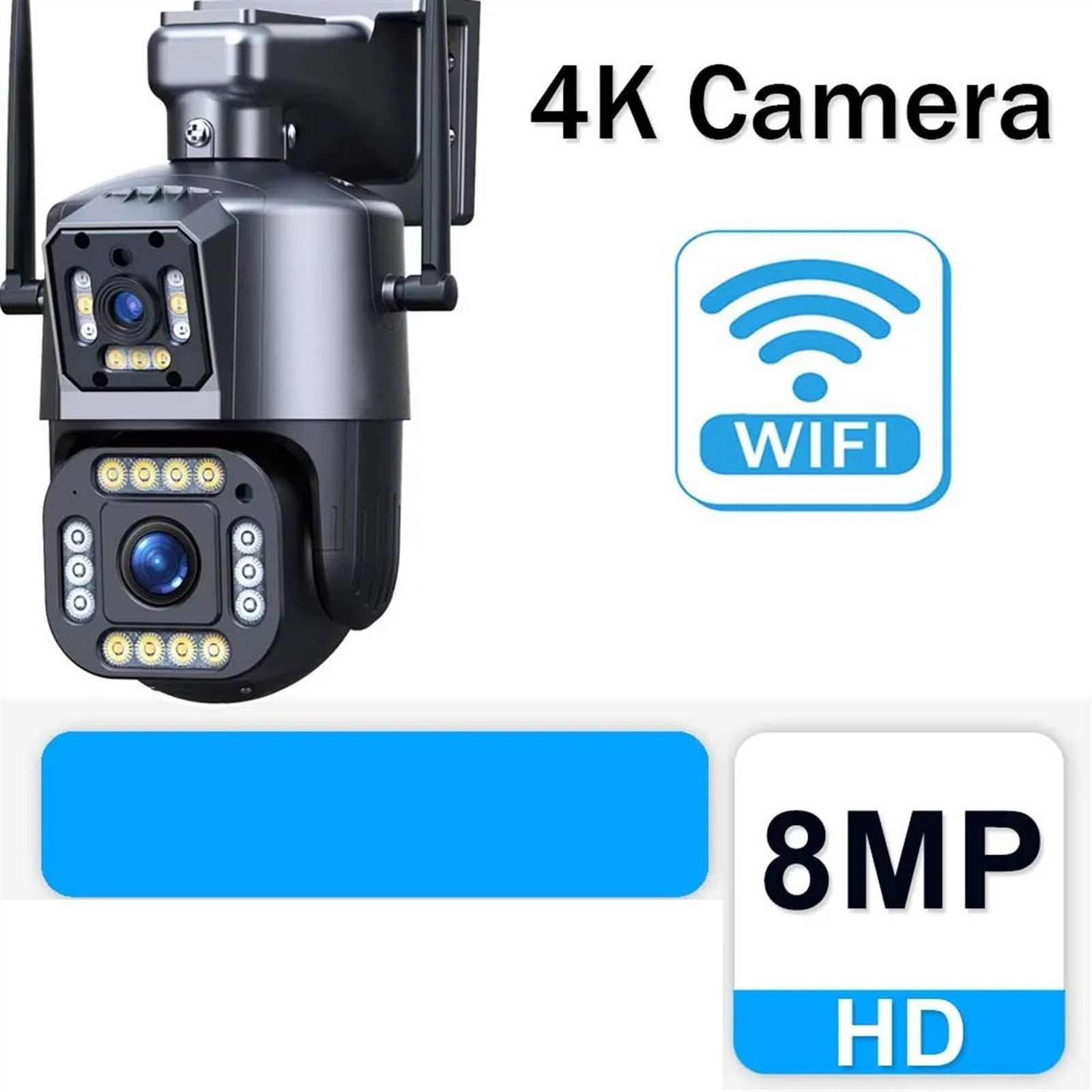 security camera， 20MP 10K IP Camera 20X Zoom Five Lens Outdoor Wireless Security Camera Smart ...