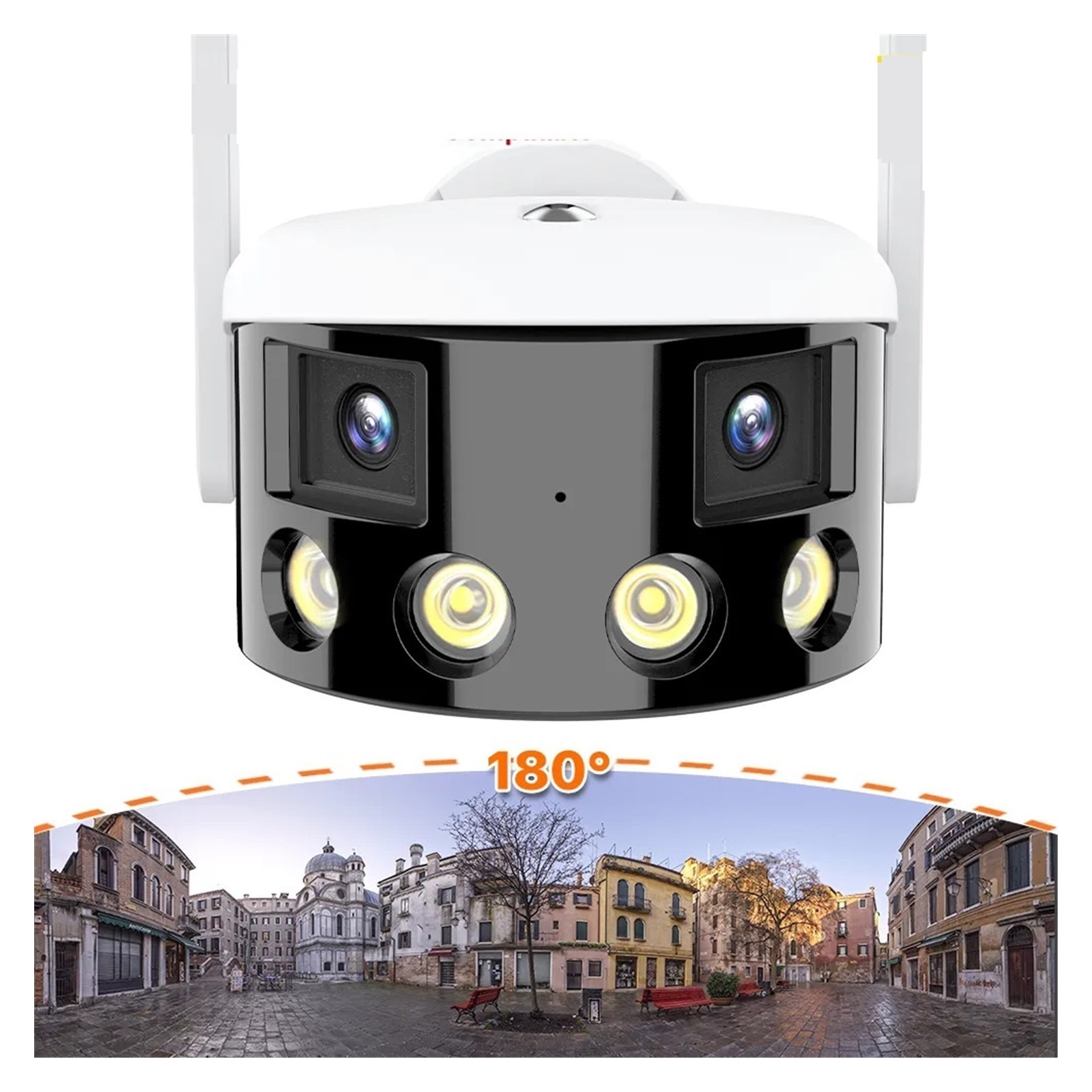 security camera， 4K 8MP Outdoor IP Camera 4MP HD 180° Wide View Angle ...