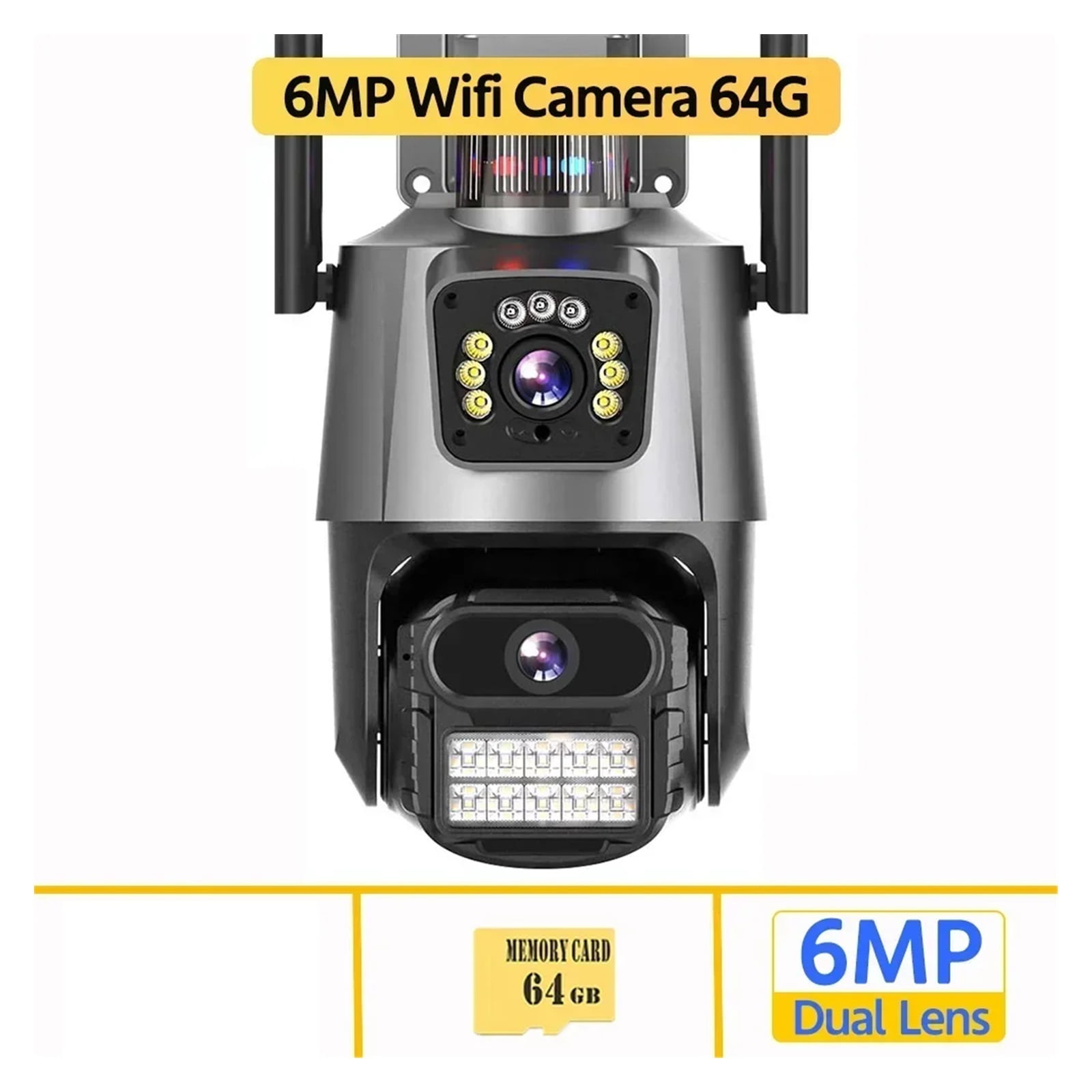 security camera， 4K 9MP IP Camera Outdoor 8X Zoom HD Three Lens Dual ...