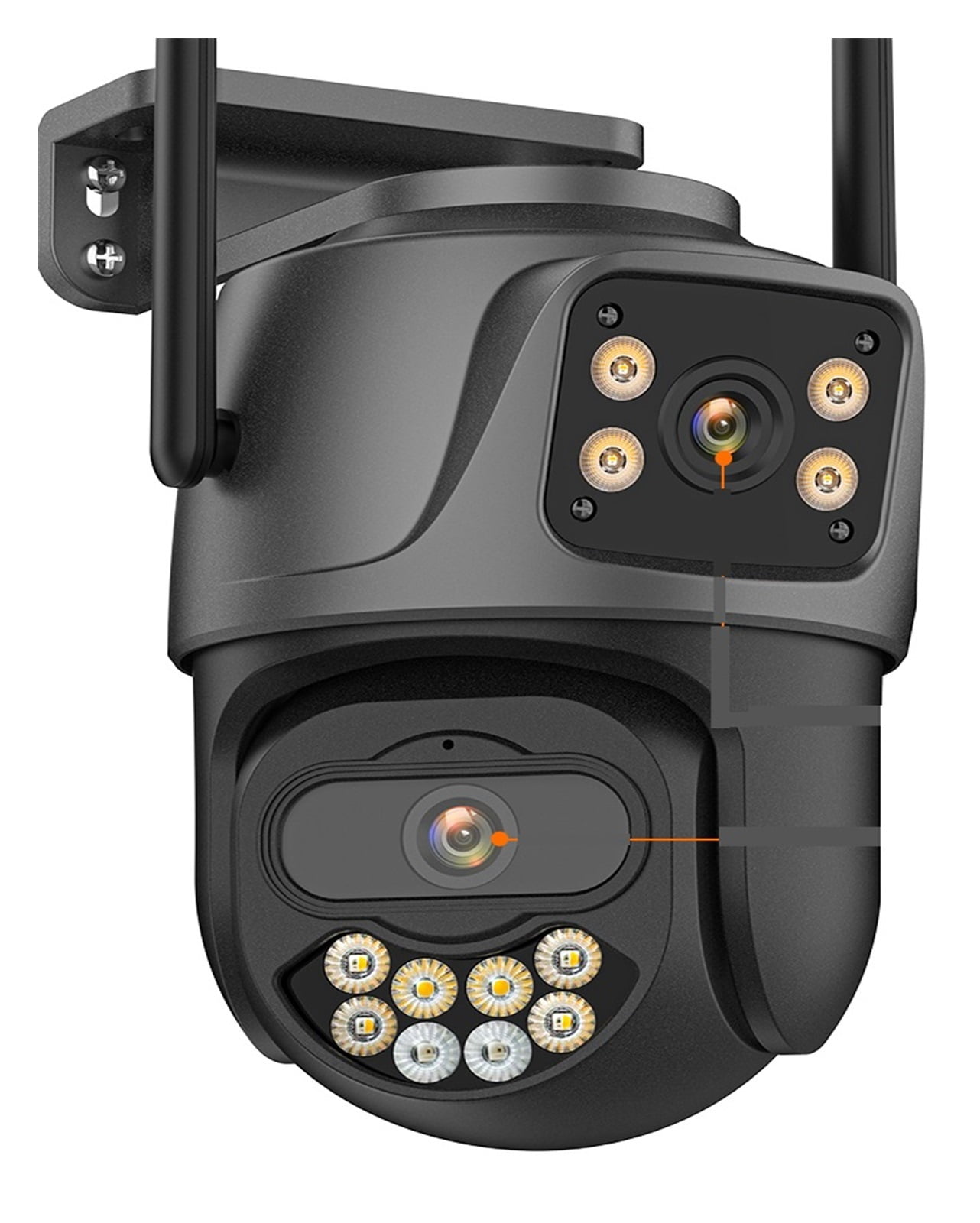 security camera， 8MP 4K PTZ Camera Dual Lens Dual Screen 4MP HD ...