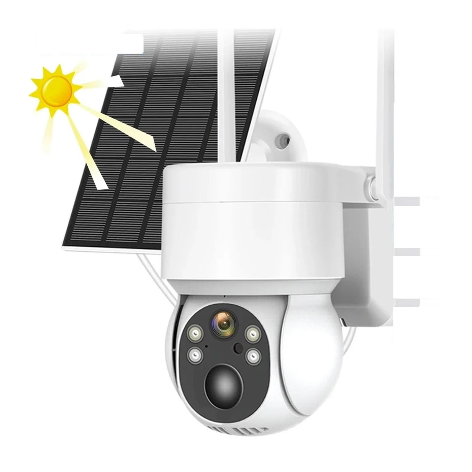 Security Camera, Solar Camera Human Detection Solar Panel Recharge ...