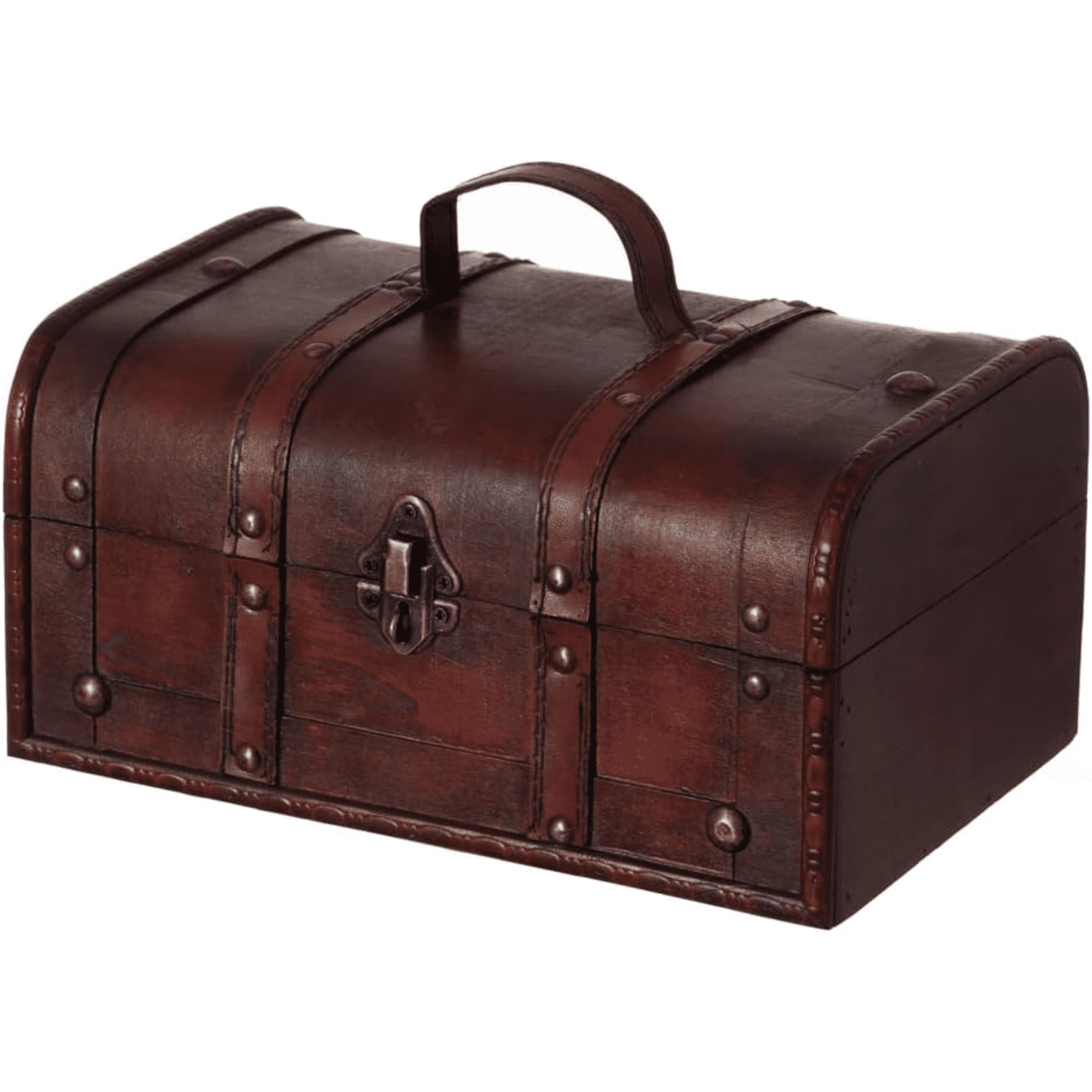 Hltser (TM Decorative Treasure - Wooden Trunk Chest - Walmart.com