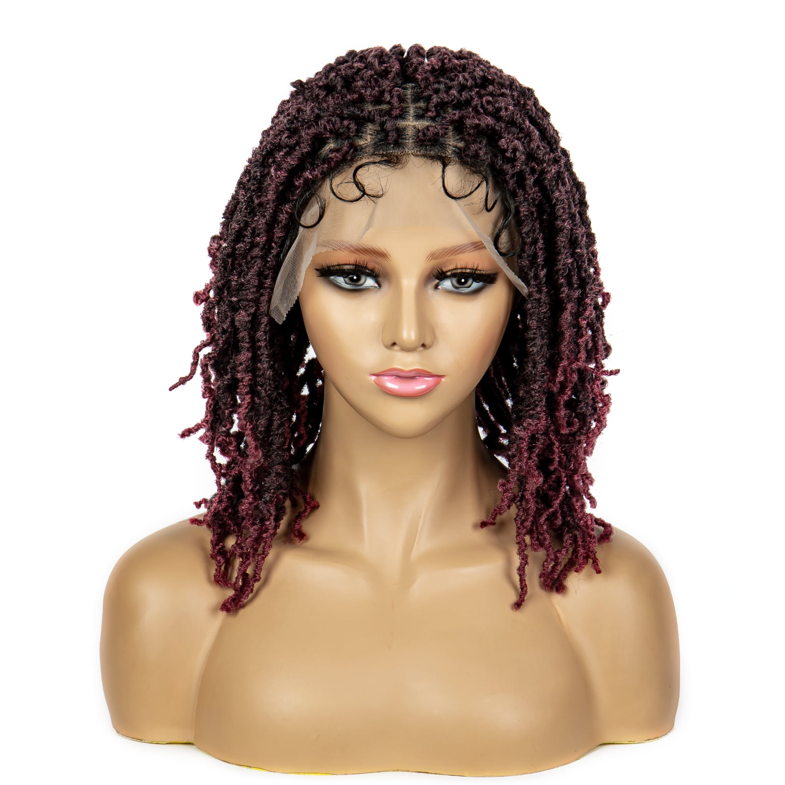 sedittyhair Short Bob Dreadlocks Square Knotless Braided Wigs 14 Inches ...