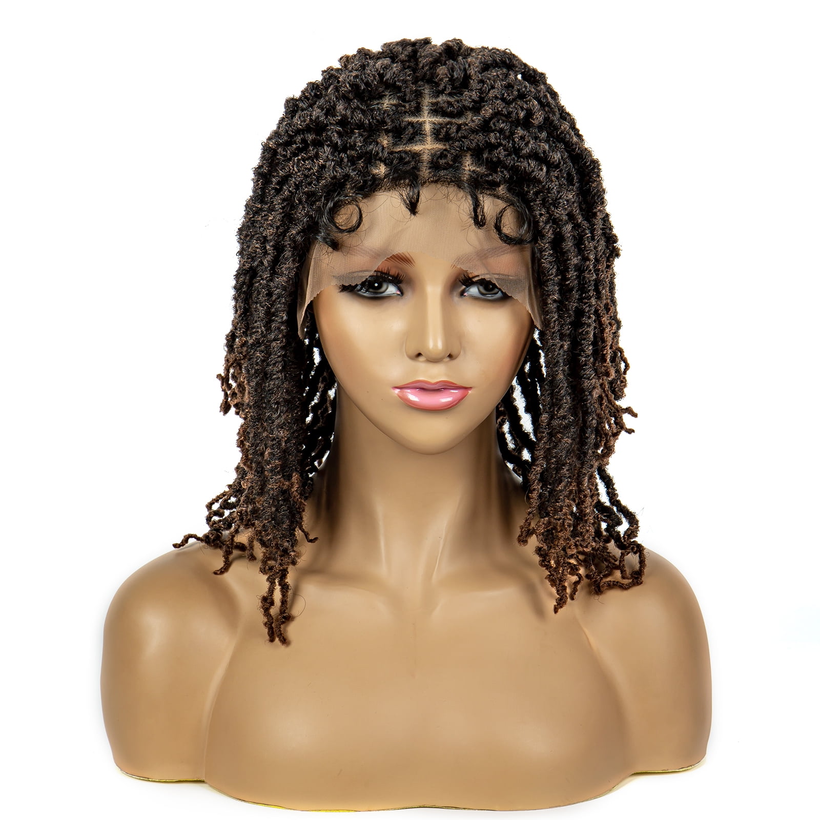 sedittyhair Short Bob Dreadlocks Square Knotless Braided Wigs Locs ...