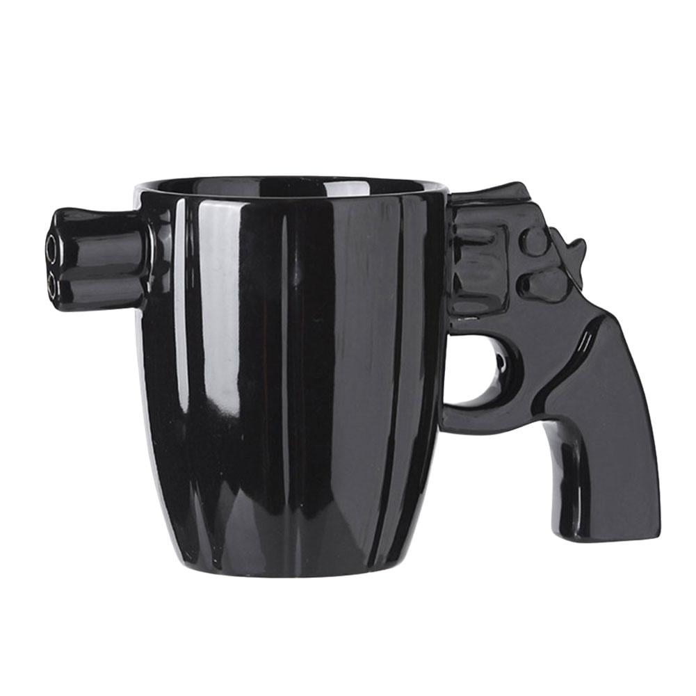 seebee Revolver Mug Coffee Cup, Ceramic Cool Gun-Mug for Men, Gun-Shape ...