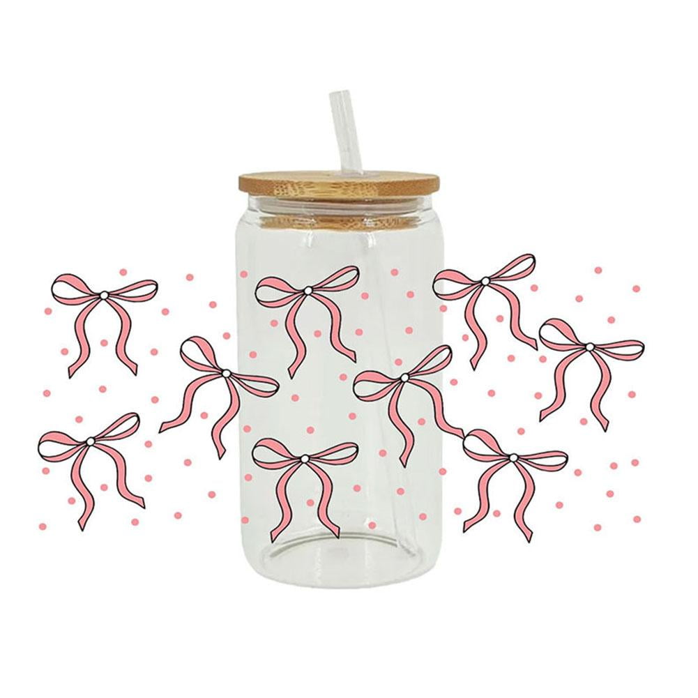 seebee UV DTF Transfer Cup Wraps, Bow UV DTF Wraps Sticker for 16 oz ...
