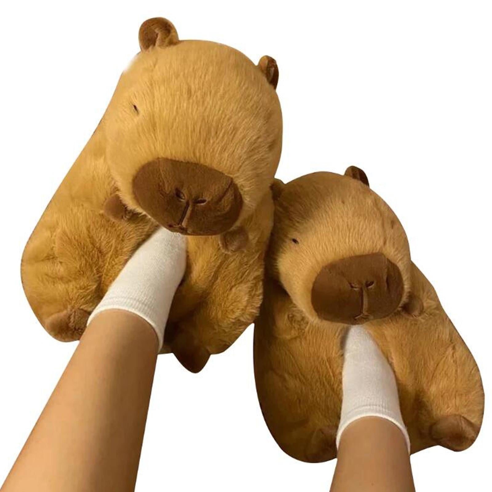segolike Womens Plush Slippers Capybara Shaped Novelty Footwear Cozy ...
