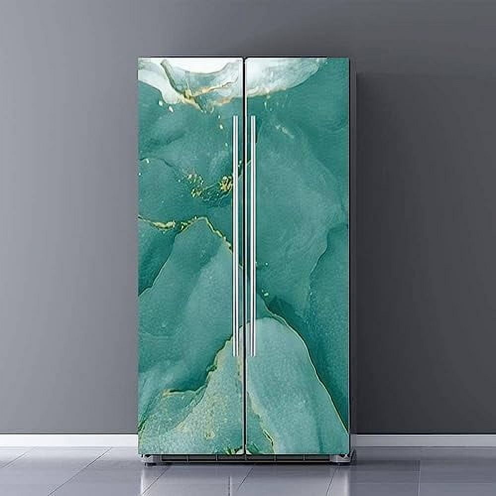 self adhesive vinyl refrigerator wrap set malachite ice strips water ...