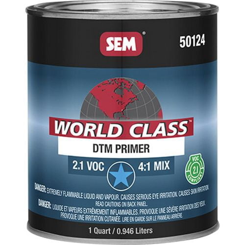 World Class 50124 DTM Primer, 1 qt Can, Neutral Gray, 4:1 Mixing, 360 ...