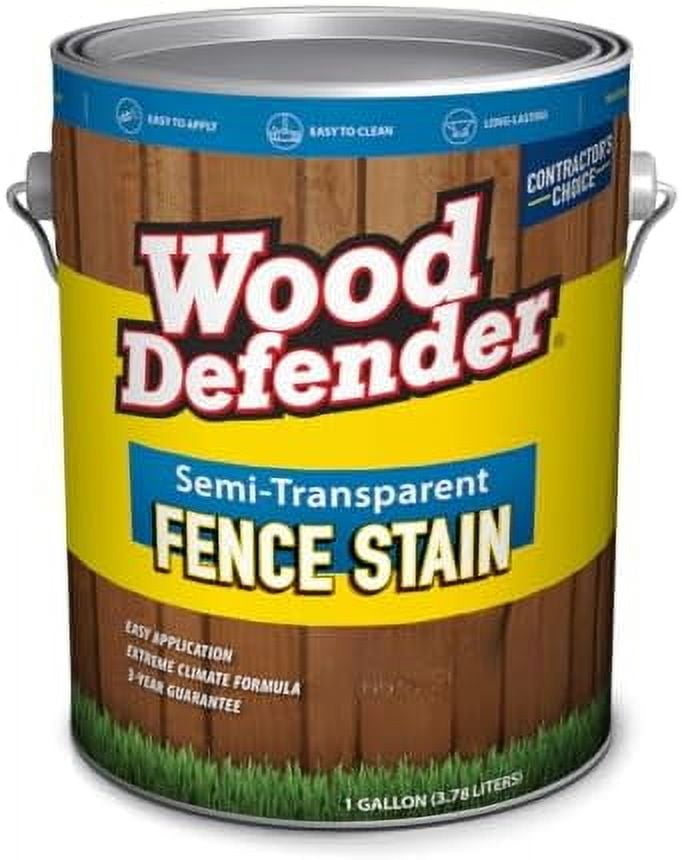 Semi-Transparent Fence Stain Rustic Oak Gallon - Walmart.com