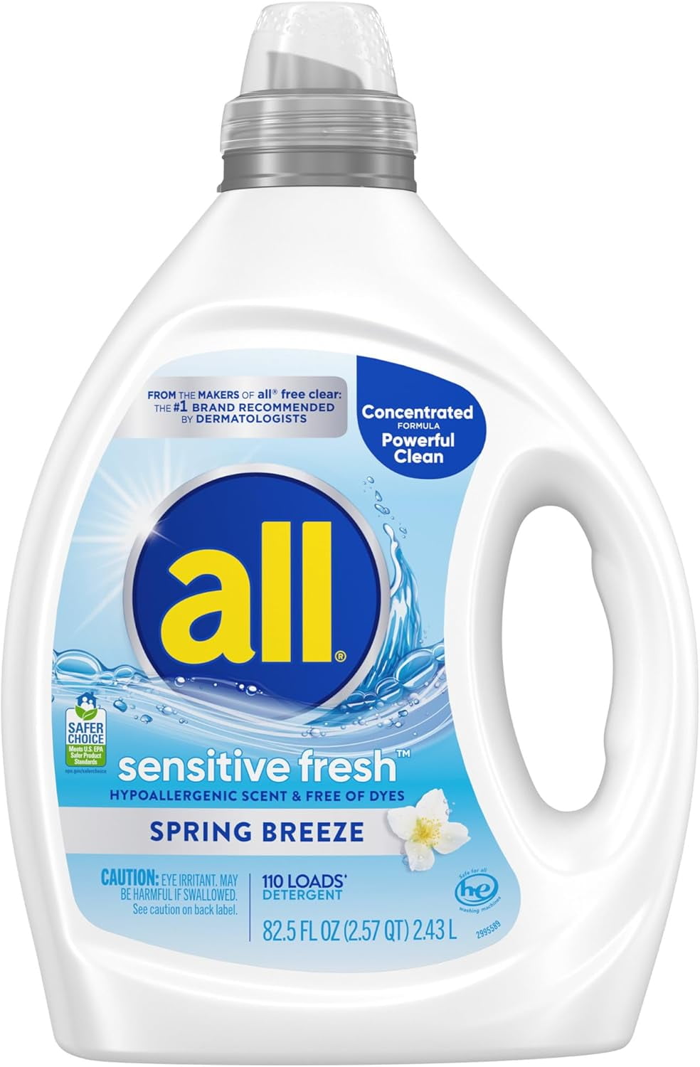 sensitive fresh, Spring Breeze, Scented Liquid Laundry Detergent for ...