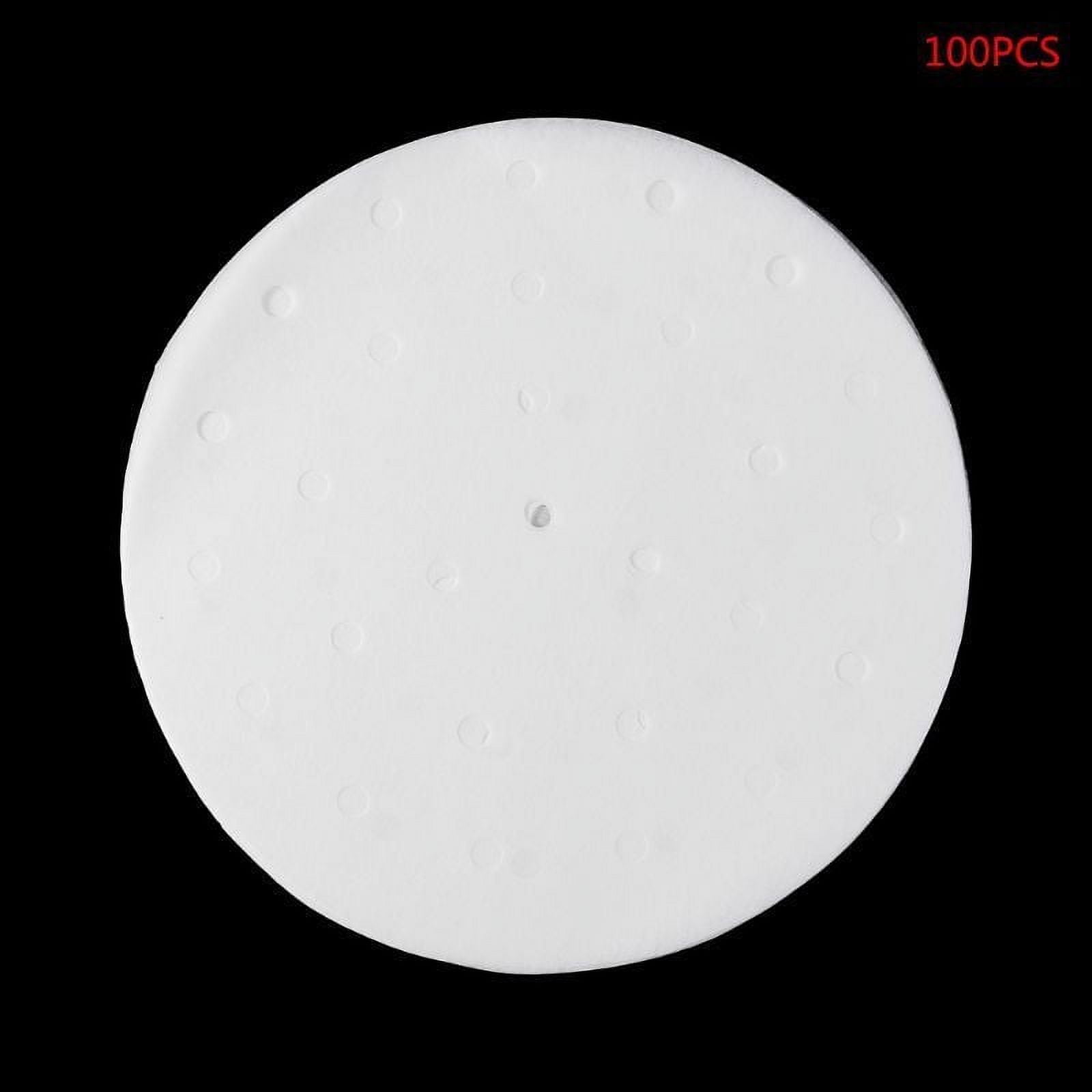 sentaili 100 Pcs Steamer Paper Round Disposable Perforated Paper ...