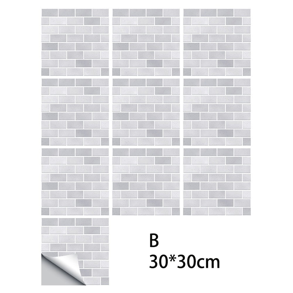 sentaili 10Pcs Self- Wall Tiles Stickers 3D Effect Peel And Tile ...