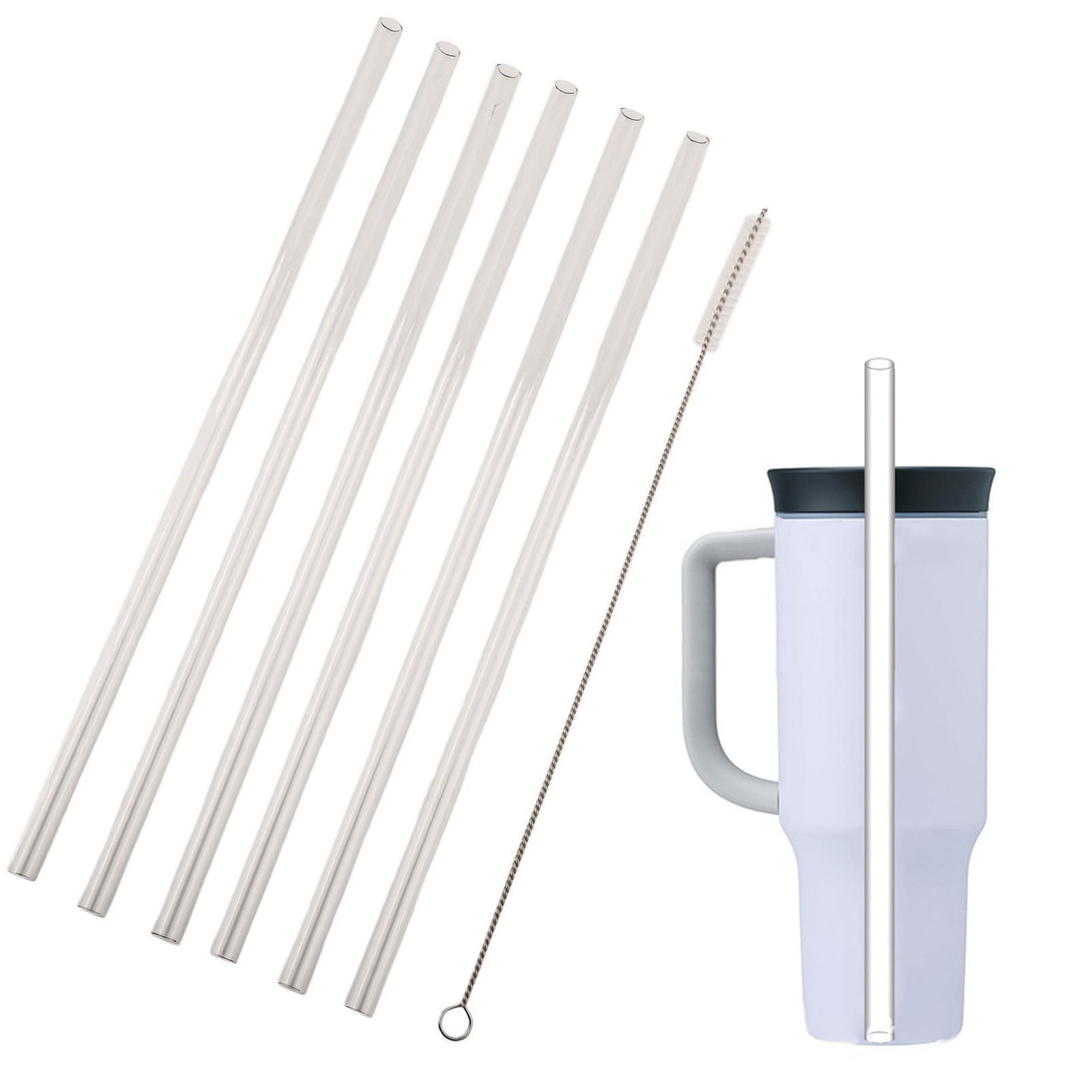 sentaili 6 Pack Glass Straws For Owala 40 Oz Tumbler Drinking Cup ...