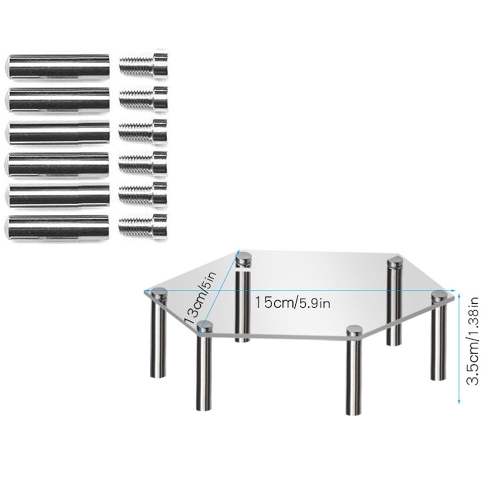 sentaili Acrylic Cake Display Board Hexagon Cake Edge Smoother Tray ...