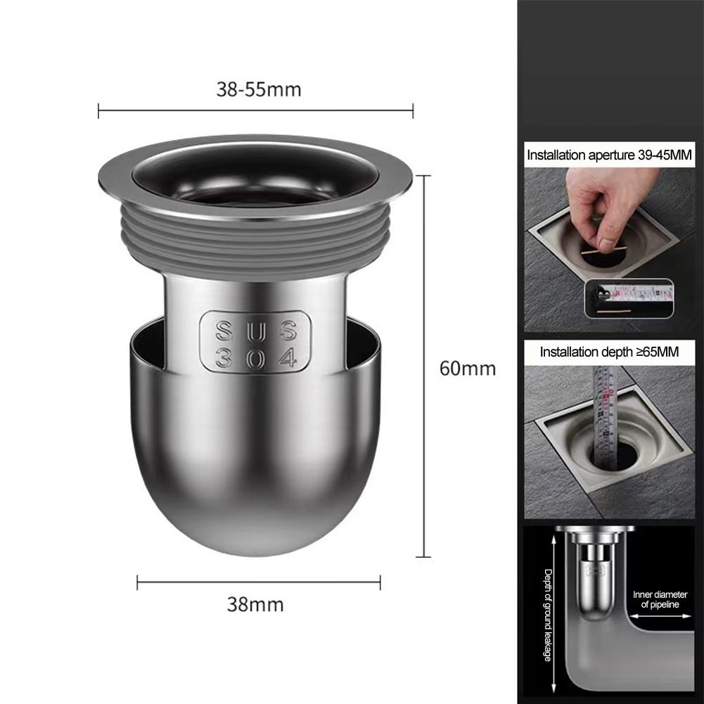 sentaili Anti-Odor Drain 304 Stainless Steel Drain Advanced Control ...