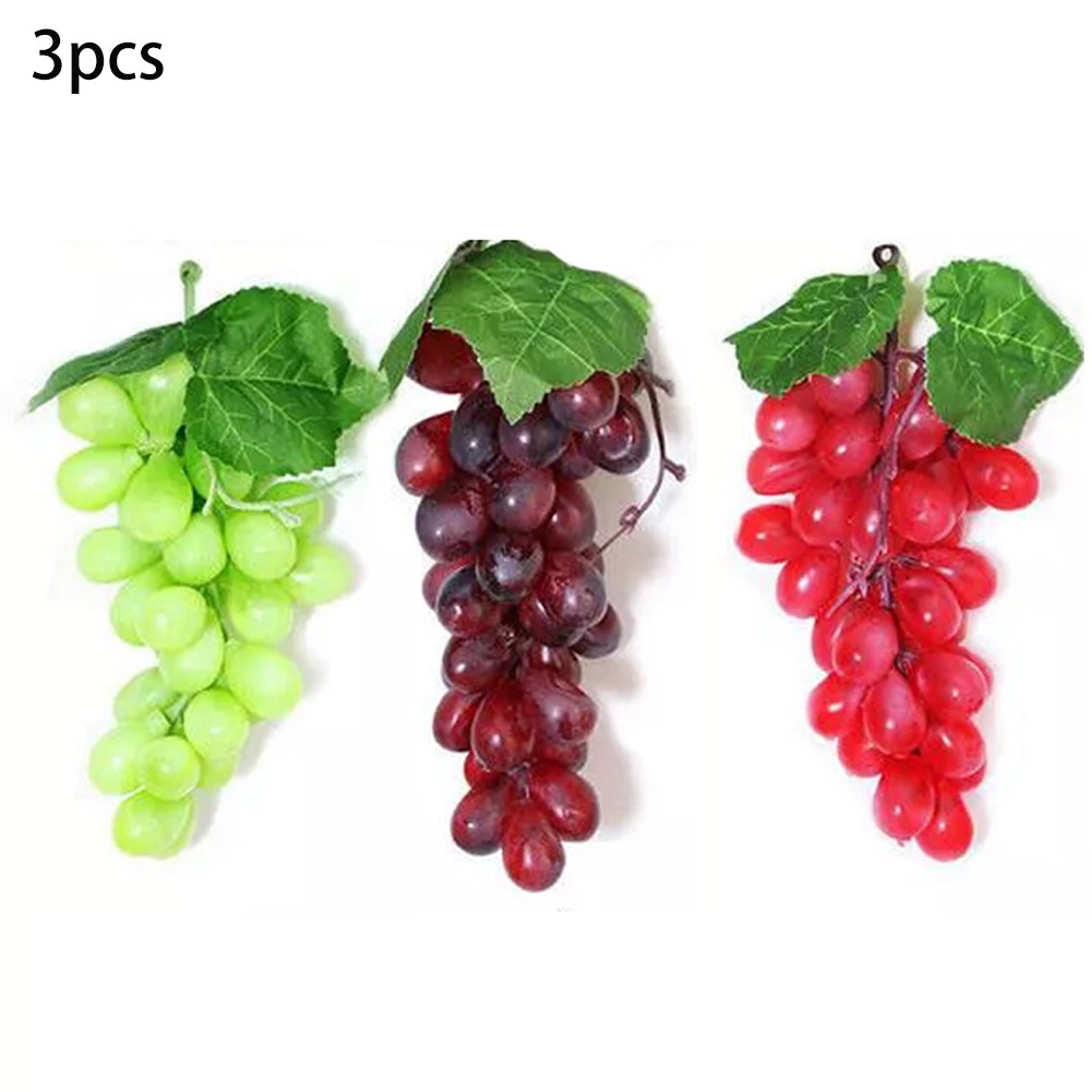 sentaili Artificial Grapes Bunches Plastic Fake Fruit Rattan Lifelike ...