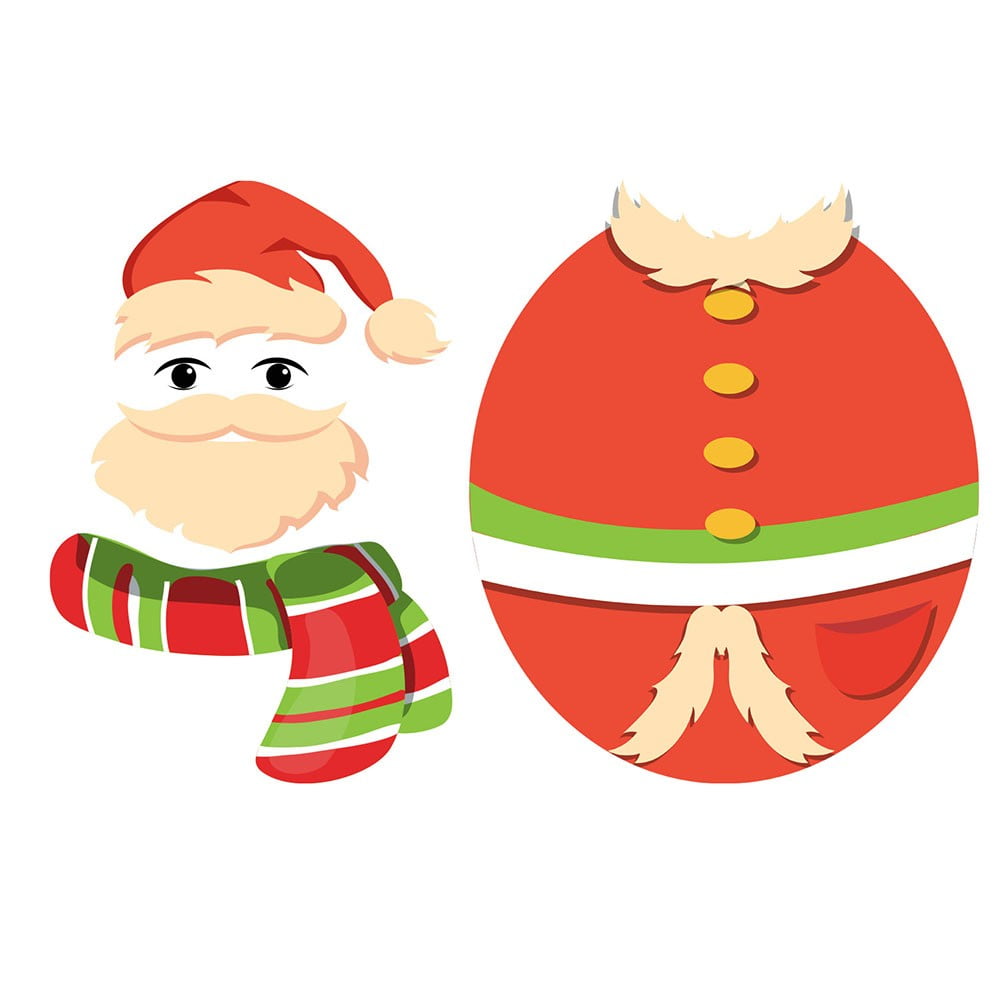 sentaili Cartoon Santa Claus Toilet Stickers - Festive Christmas Decor ...