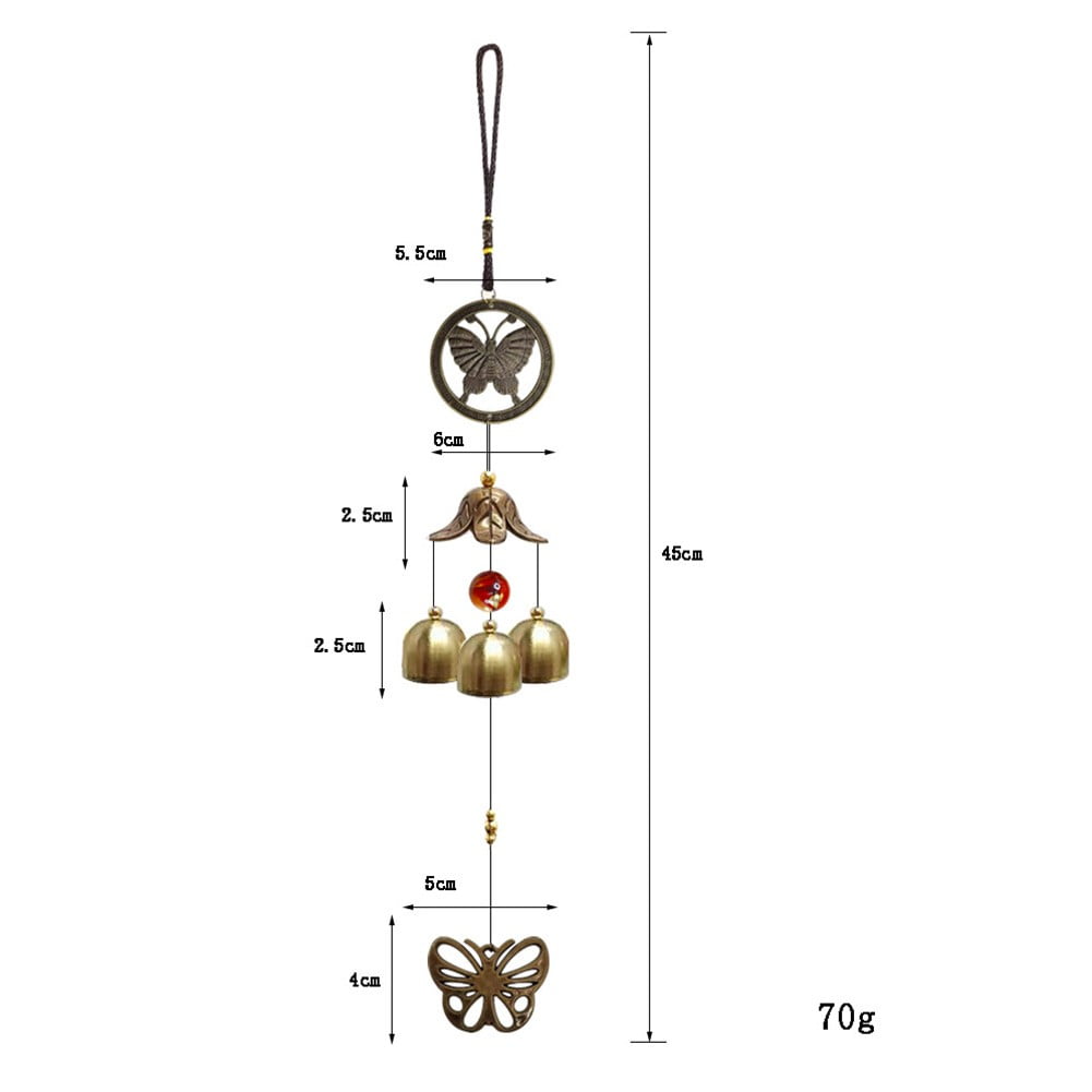 sentaili Charming Copper Wind Chimes With Bells For Beautiful Garden ...