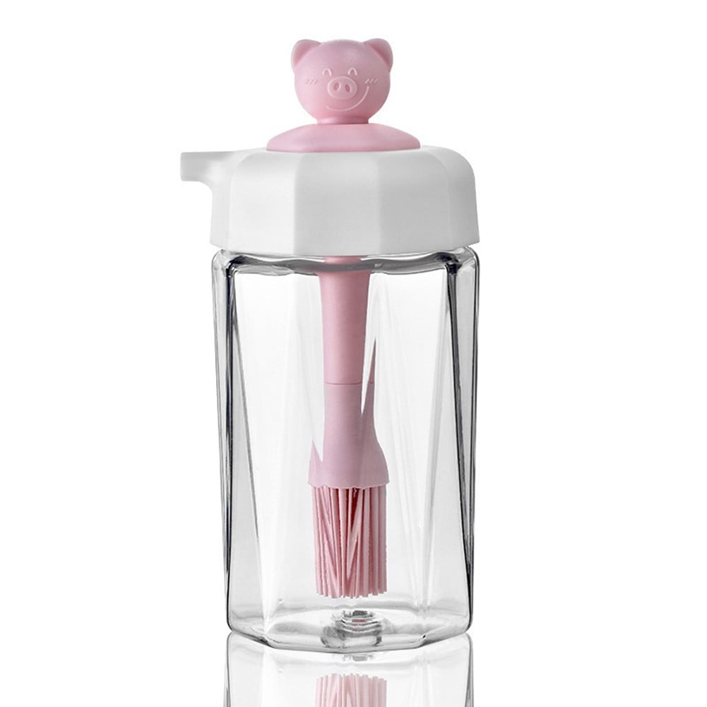 sentaili Cute Little Pig Silicone,Pp Oil Bottle, 2 In 1 Design,Can Pour ...