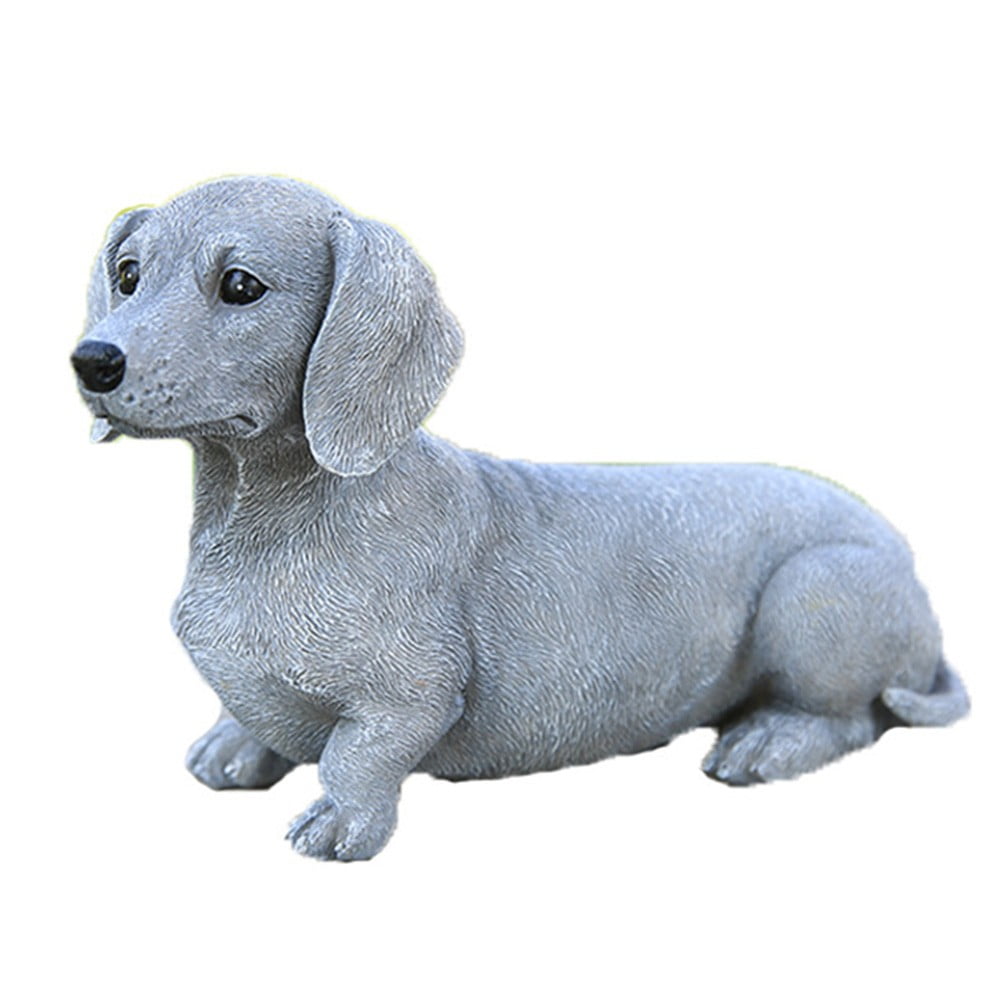 sentaili (Dachshund)Garden Dog Statue Ornament Resin Animal Sculpture ...