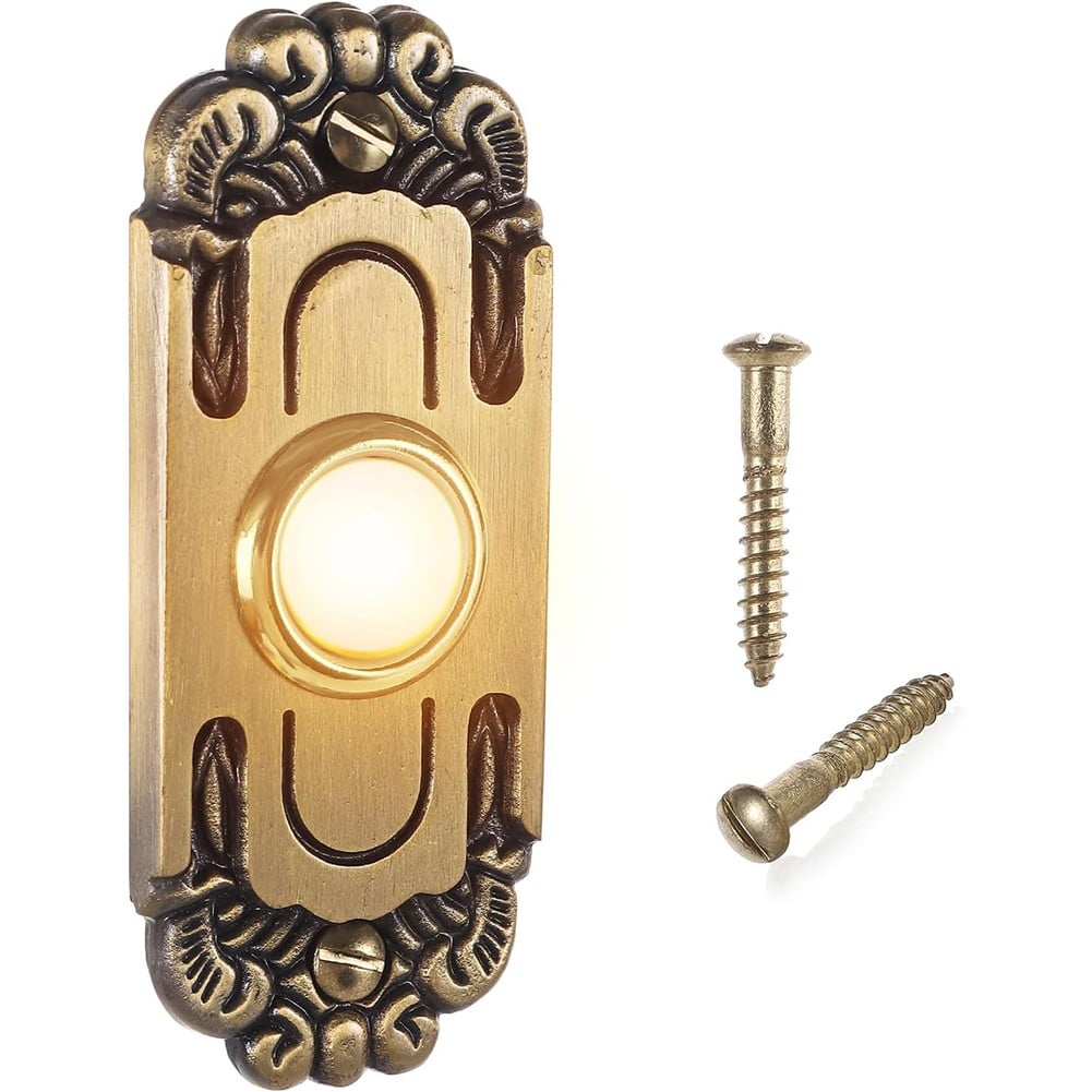 sentaili Heavy Duty Doorbell Button Metal Lighted Up Door Bell Wired ...