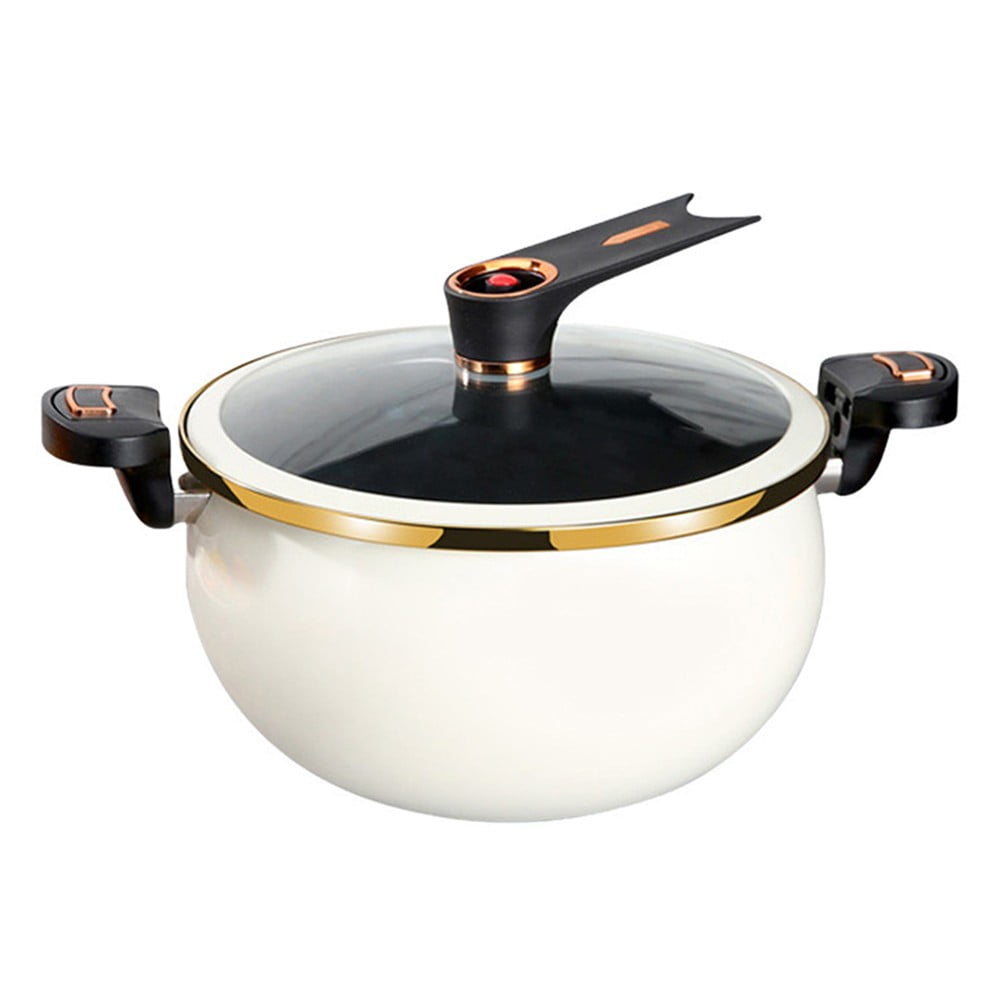 sentaili Multifunction Cast Iron Soup Pot,Mini Pressure Cooker - With ...