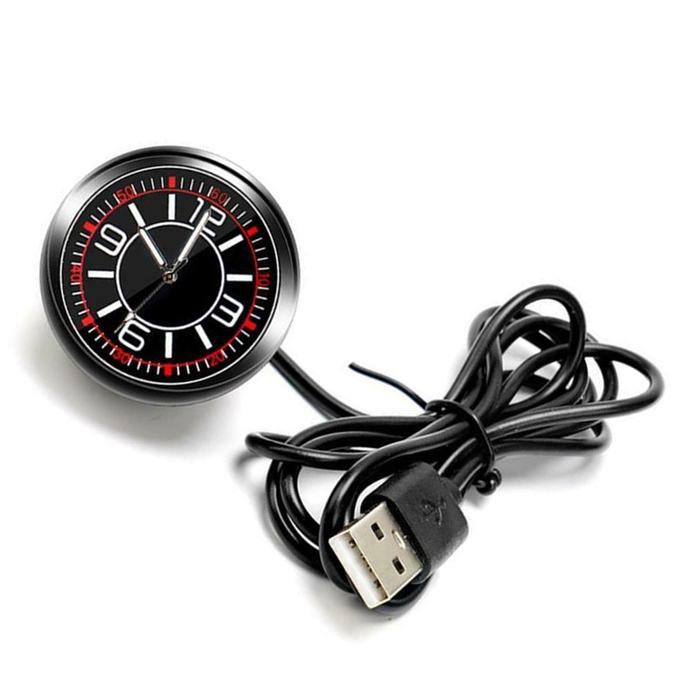 sentaili New Car Dashboard Usb Clock Universal Quartz Luminous For ...