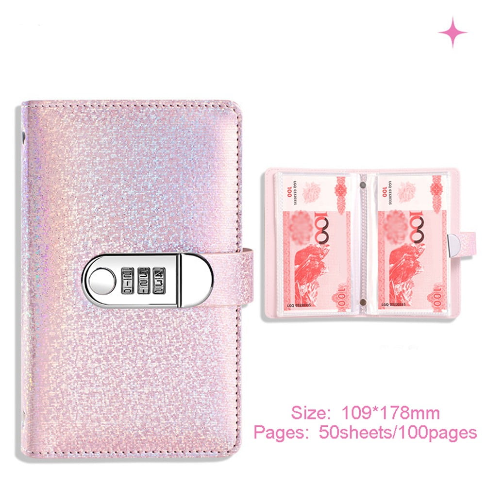 sentaili Password Lock Wallet Binder For Organizing Money And Financial ...