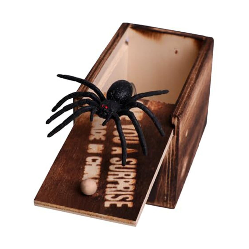sentaili Witty Wooden Prank Box With Creepy Rubber Spider Great Family ...