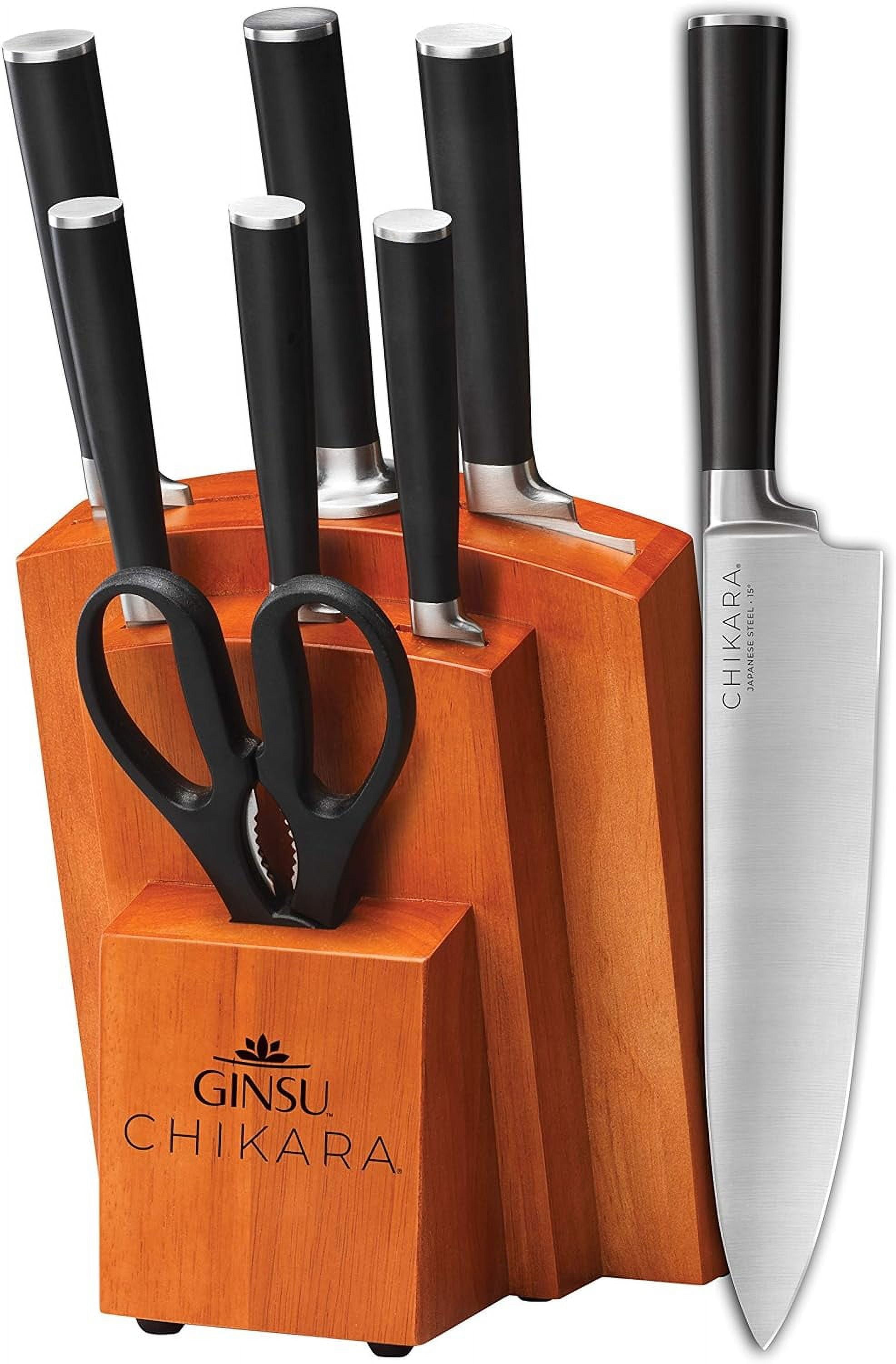 sento Gourmet Chikara Series Forged 8-Piece Japanese Steel Knife Set ...