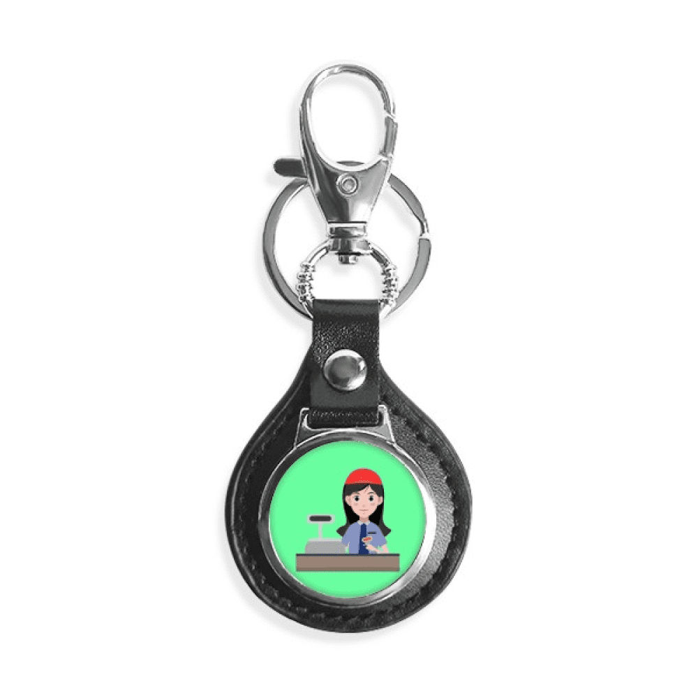 service cashier supermarket checkout key link chain keyholder finder ...