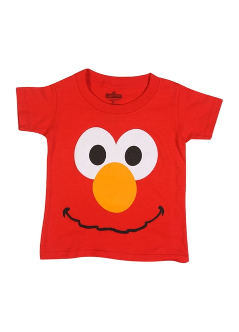 Sesame Street Elmo Face Toddler T-Shirt - Red Cotton Kids Merchandise ...