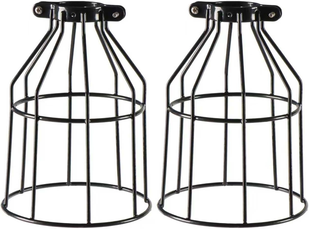 set of 2 Industrial Adjustable Light Fixture Lamp Guard, EISRUNG DIY ...