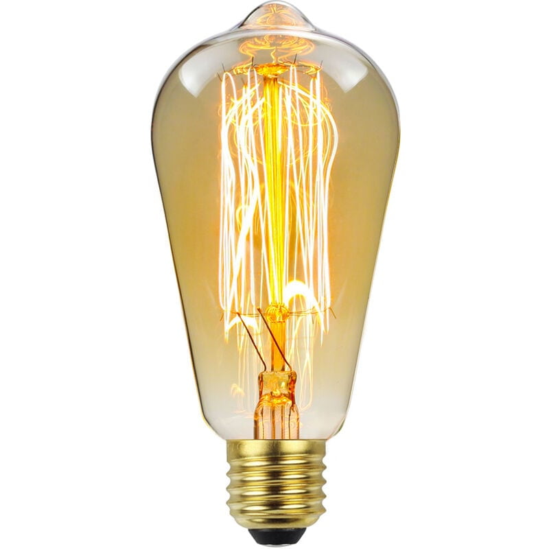 A set of 4 incandescent bulbs, retro E27 Edison variable intensity ST64 ...