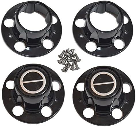 set of 4 new 4x4 black wheel hub center caps replacement for ford ...