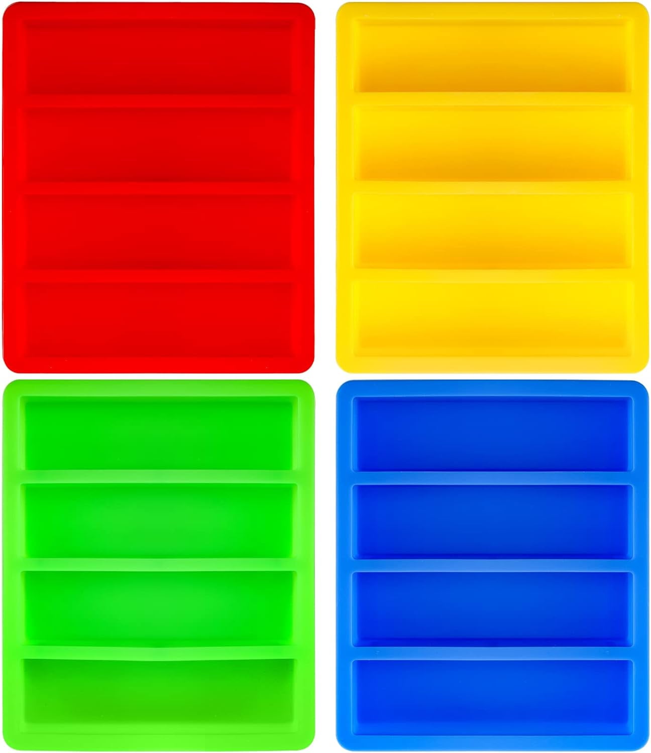 **set of 4 silicone butter mold tray, silicone ice cube trays, collins ...