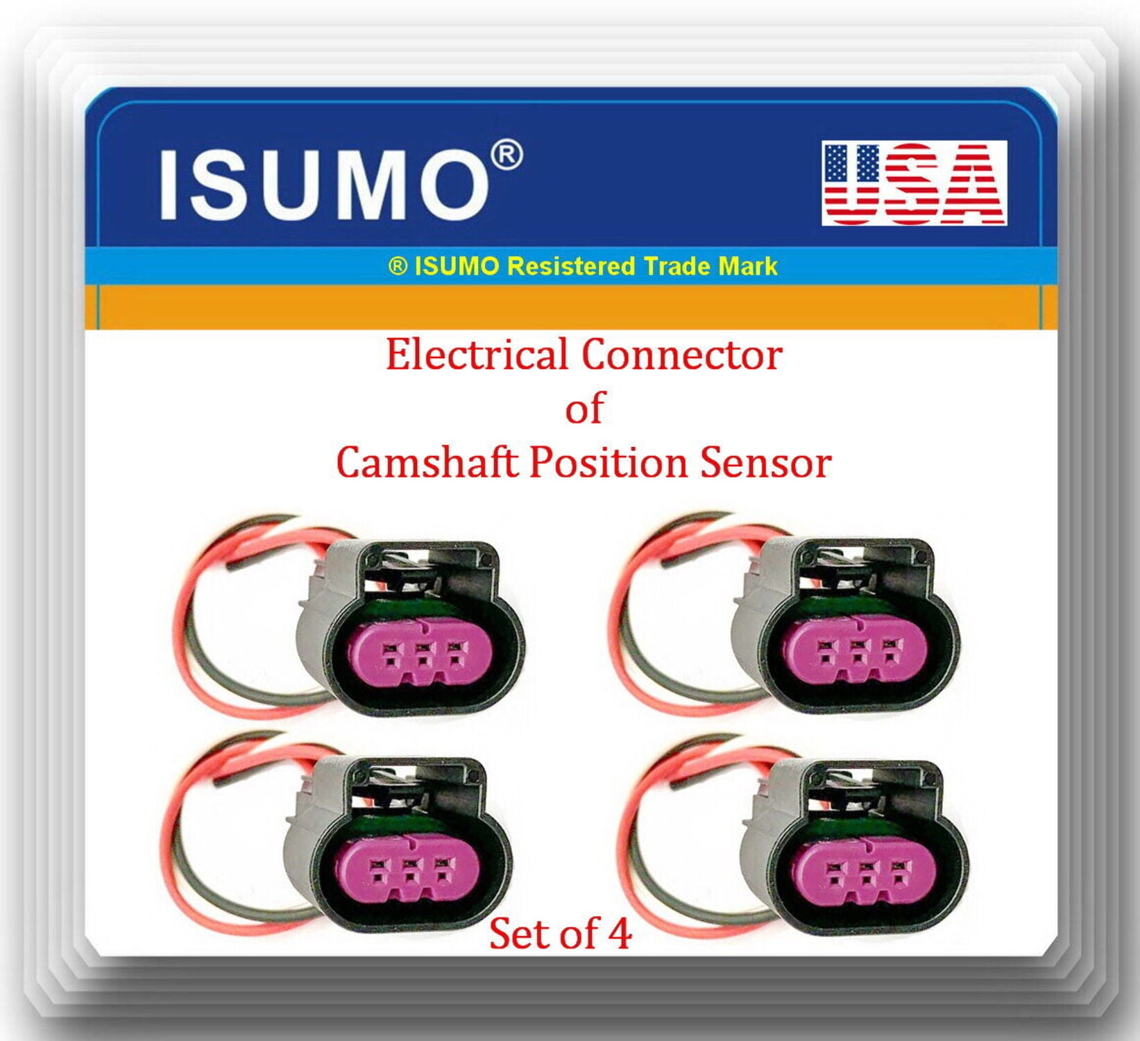 set 4 x Connector of Camshaft Position Sensor PC718 Fits: SRX STS XLR ...