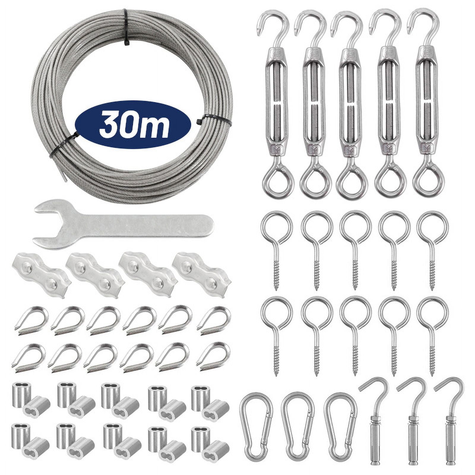 A set of 59 30 meter stainless steel ropes -304 stainless steel rope ...