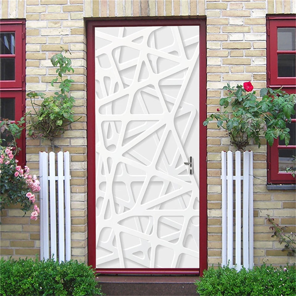 set D View Door Decals Home Design Room ration Flower Sticker on the ...