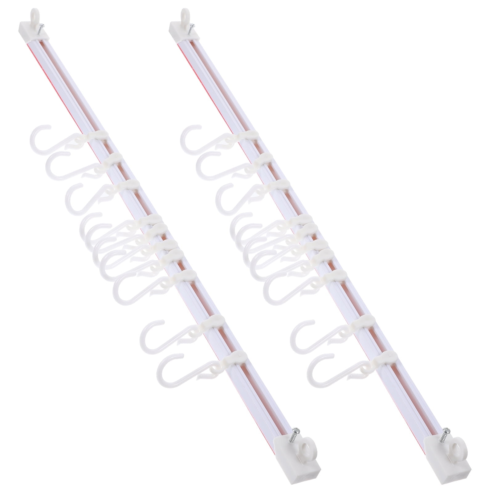 set cabinet hooks stick on sliding key plastic hangers kitchen hanging ...