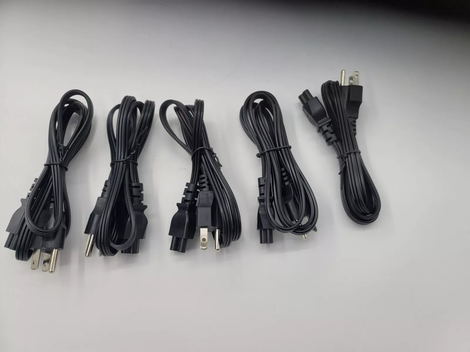 set of 5 Five UL 4ft AC 3-Prong Power Cord Cable US Plug Lead fr Dell ...