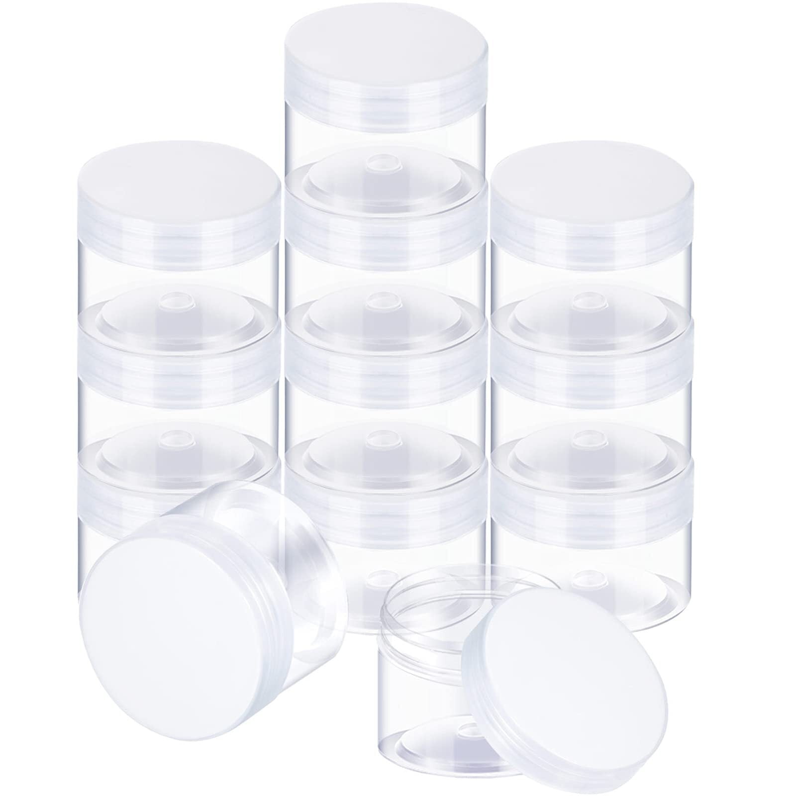 sf 12 Pack Small Plastic Containers with Lids Clear Plastic Favor ...