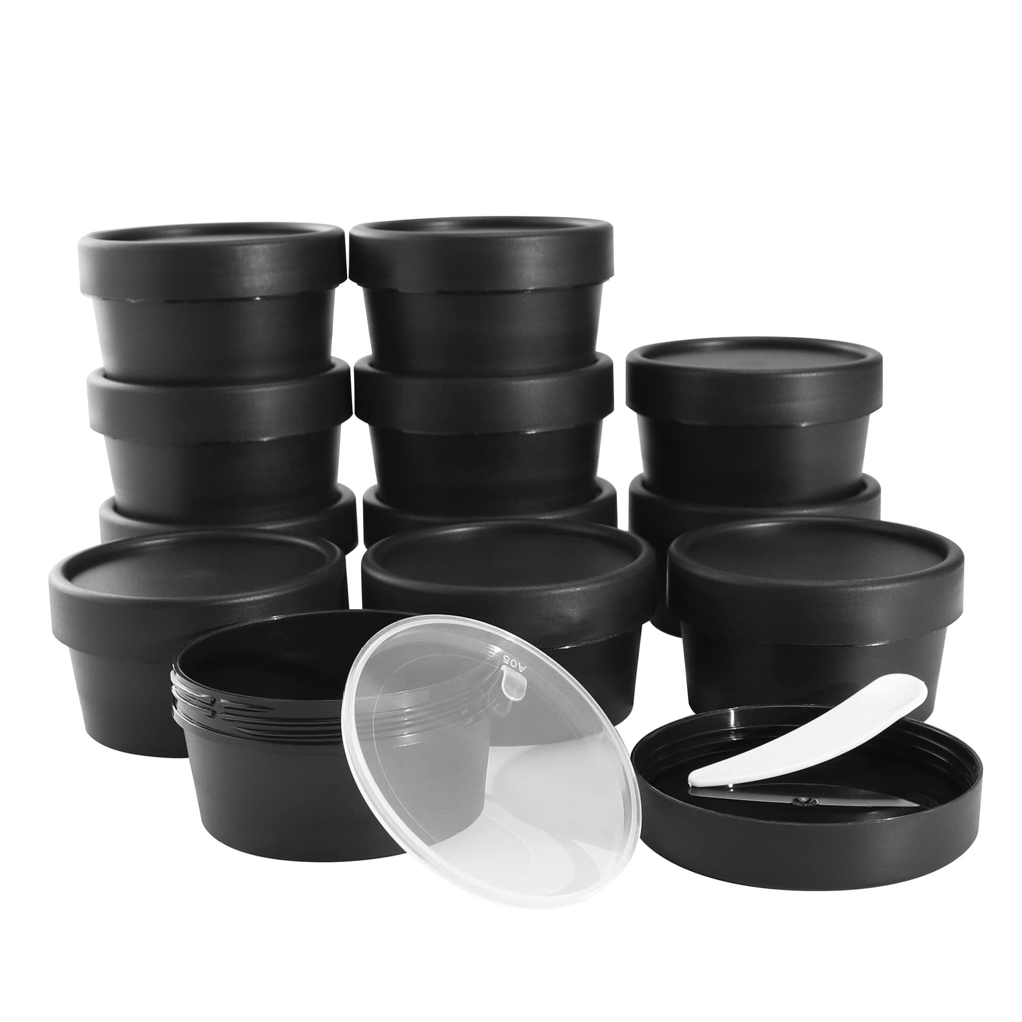 sf 7 oz/200ml Empty Slime Containers Plastic Jars with Lids for Beauty ...