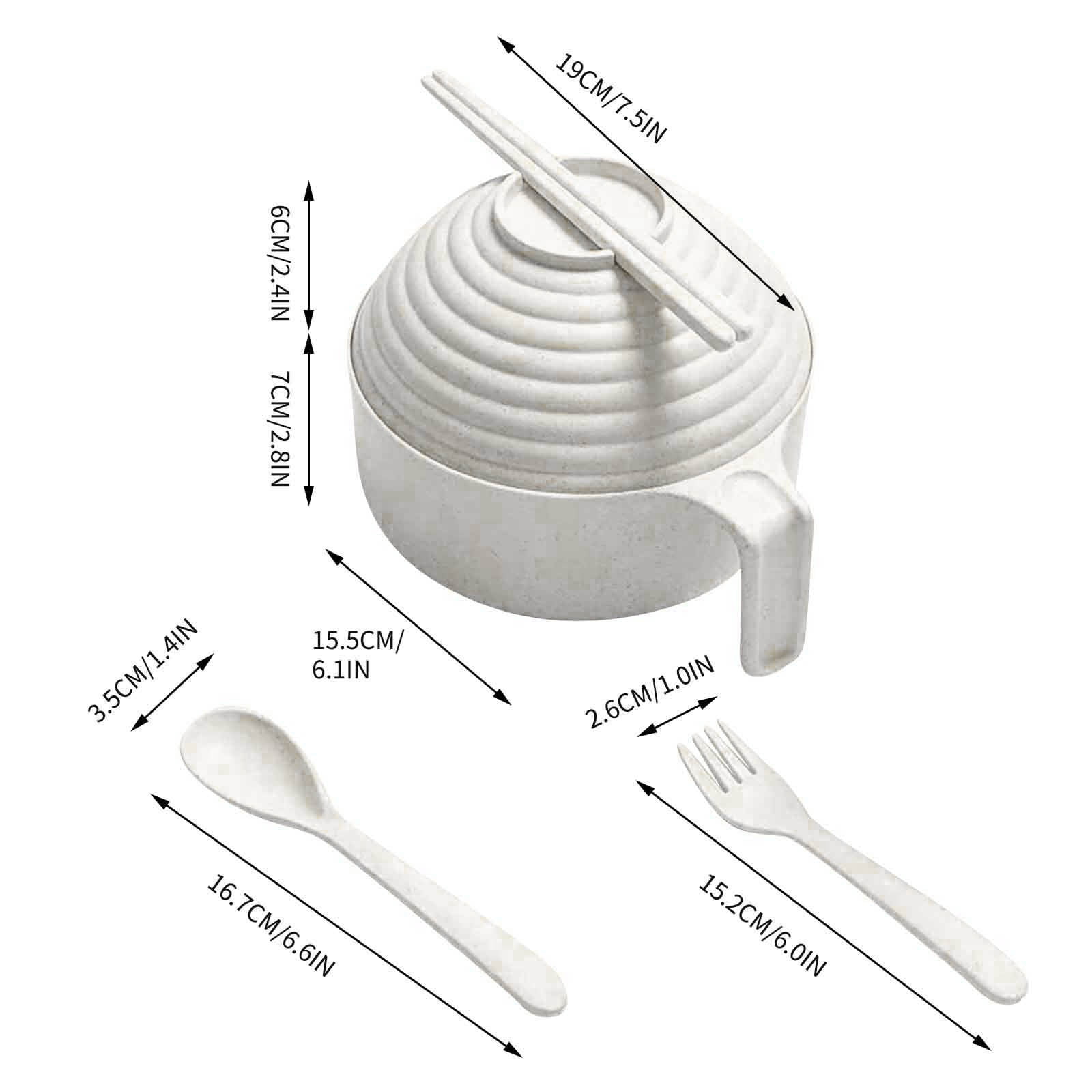 sgeqmo Instant Noodle Bowl Set Quick Ramen Cooker with Handles Ramen ...