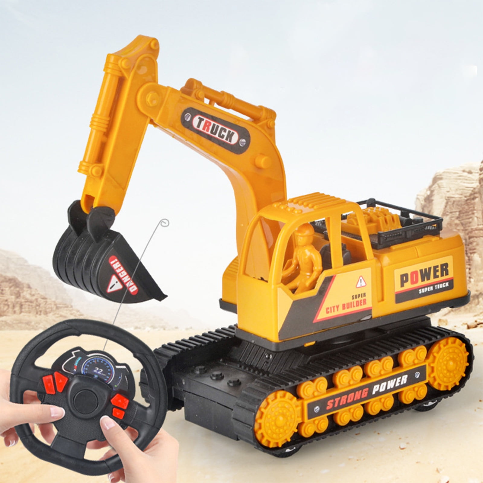 sgeqmo Two-way Remote Control Excavation Engineering Vehicle Boy Toy ...